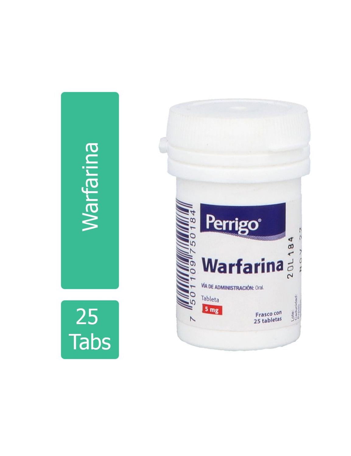Warfarina 5 Mg Frasco Con 25 Tabletas - RX Warfarina LOCION | Bodega ...