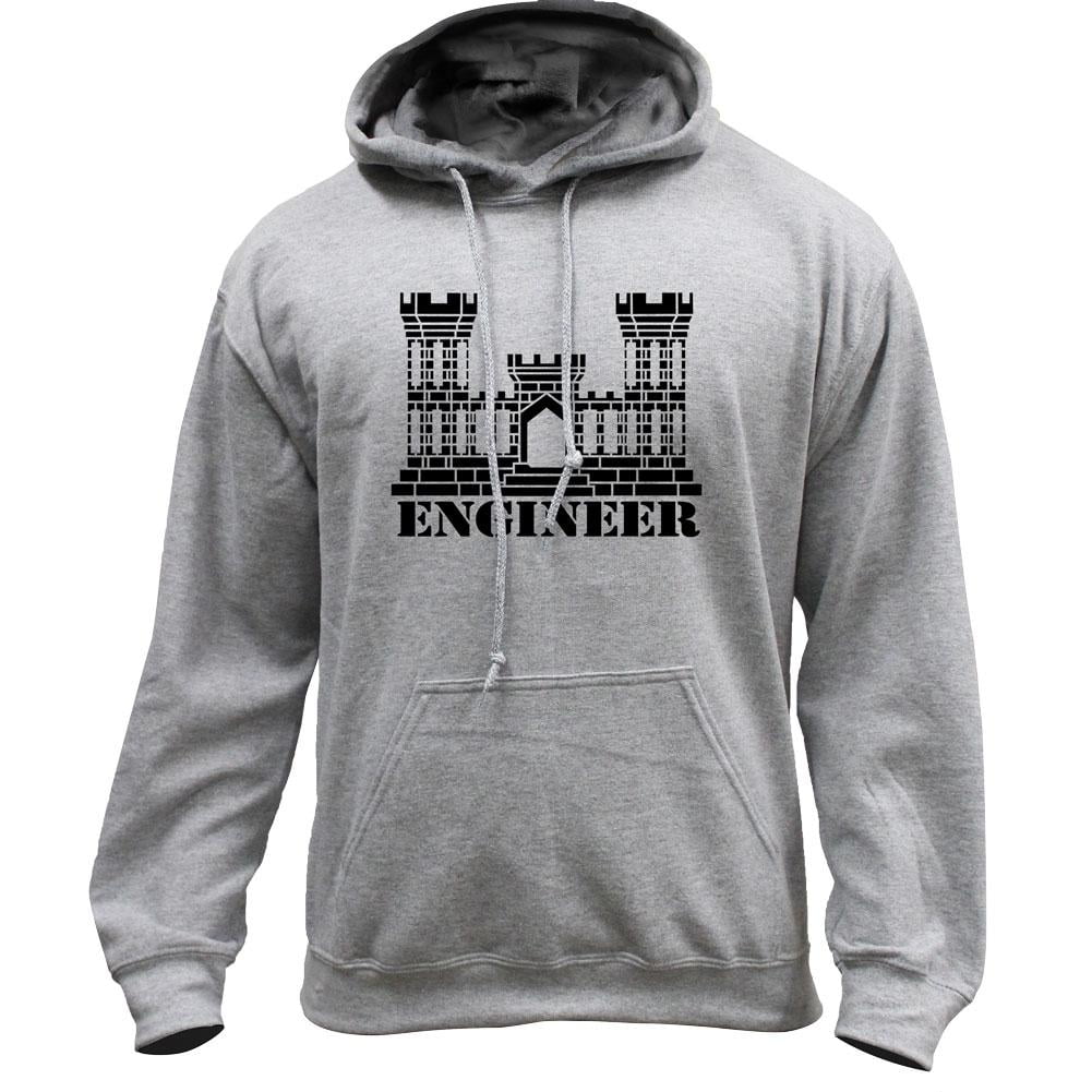 Army Engineer Branch Insignia Castle Veteran Pullover Hoodie Sweatshirt ...