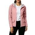 Afuyipoi Women's Lightweight Hooded Jacket Solid Color Waterproof ...