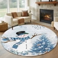 5ft Round Rug Christmas Coastal Area Rugs for Living Room Bedroom ...