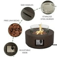 COSIEST 28-Inch Outdoor Propane Fire Pit Table with 40,000 BTU Burner ...