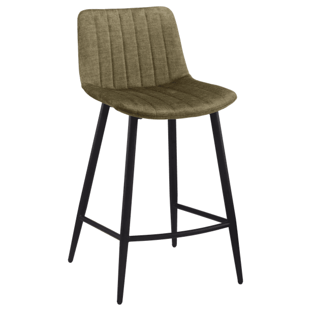Bouclair Khaki Velvet Fabric and Metal Bar Stool - Walmart.ca