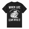 Biker T-shirt, Motorcycle Rider Gift, Lean Into It Inspirational Tee ...