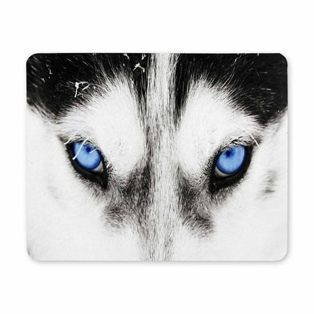 POP Mouse Pad Rectangle Non-Slip Rubber Close up on Blue Eyes of A ...