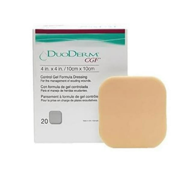 DuoDERM Hydrocolloid Dressing CGF 4' x 4' Inch Square Sterile, Box of ...