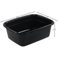 12 Quart Plastic Wash Basin Dish Pan Tub, 4 Packs, Black - Walmart.com