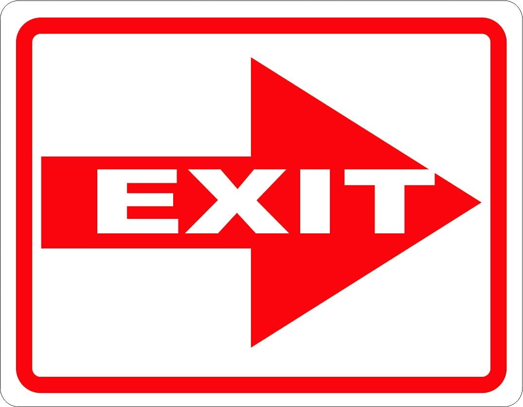 Exit With Right Arrow Sign 8x12 Metal Walmart exit-with-right-arrow-sign-8x12-metal-walmart