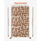 KFFKFF Steel Privacy Barrier, Dimensions 47" Height x 76" Width, Trio ...
