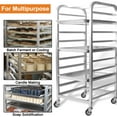 lopeztek 10-Tier Half Sheet Bakery Rack - Bun Pan Speed Rack, Bread ...