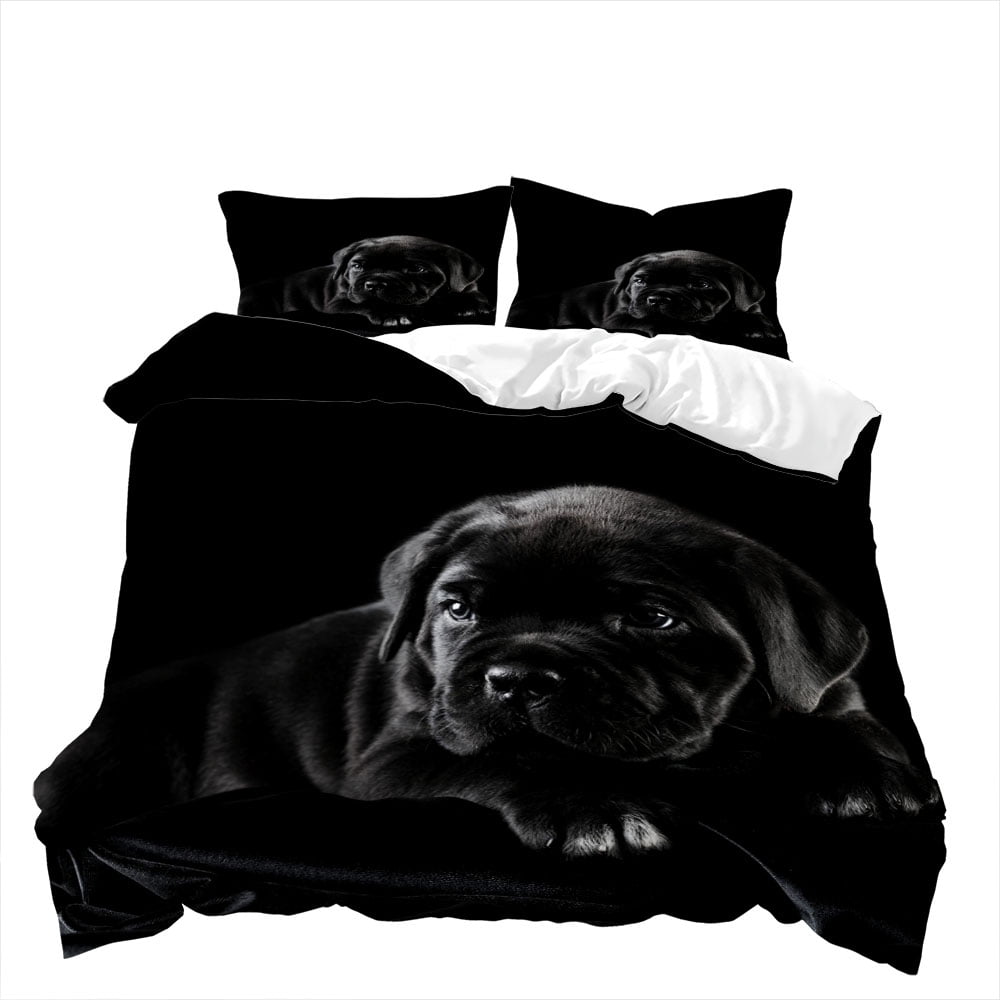 Hosima 3 Piece 3D Digital Printed Duvet Cover Double Size Cute Dog ...