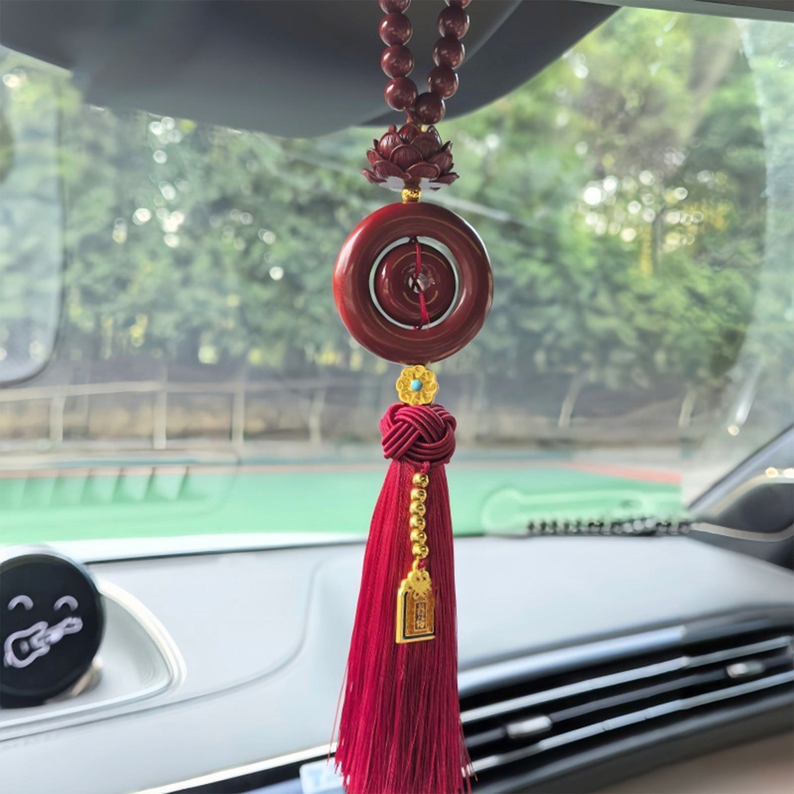 Fiudx Colgante para Coche, Exquisito Diseño Floral para Espejo ...