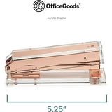 OfficeGoods Clear Acrylic Stapler with Rose Gold Accent for 1/4 ...