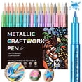Osfvolr Metallic Paint Markers,Acrylic Paint Pens for Rock Painting ...
