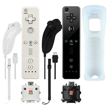 White Wireless Remote Wiimote & Nunchuck Controller Combo Set w/ Strap ...
