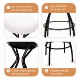 Modern Round Upholstered Backless Dining Chairs Backless Counter Stools ...