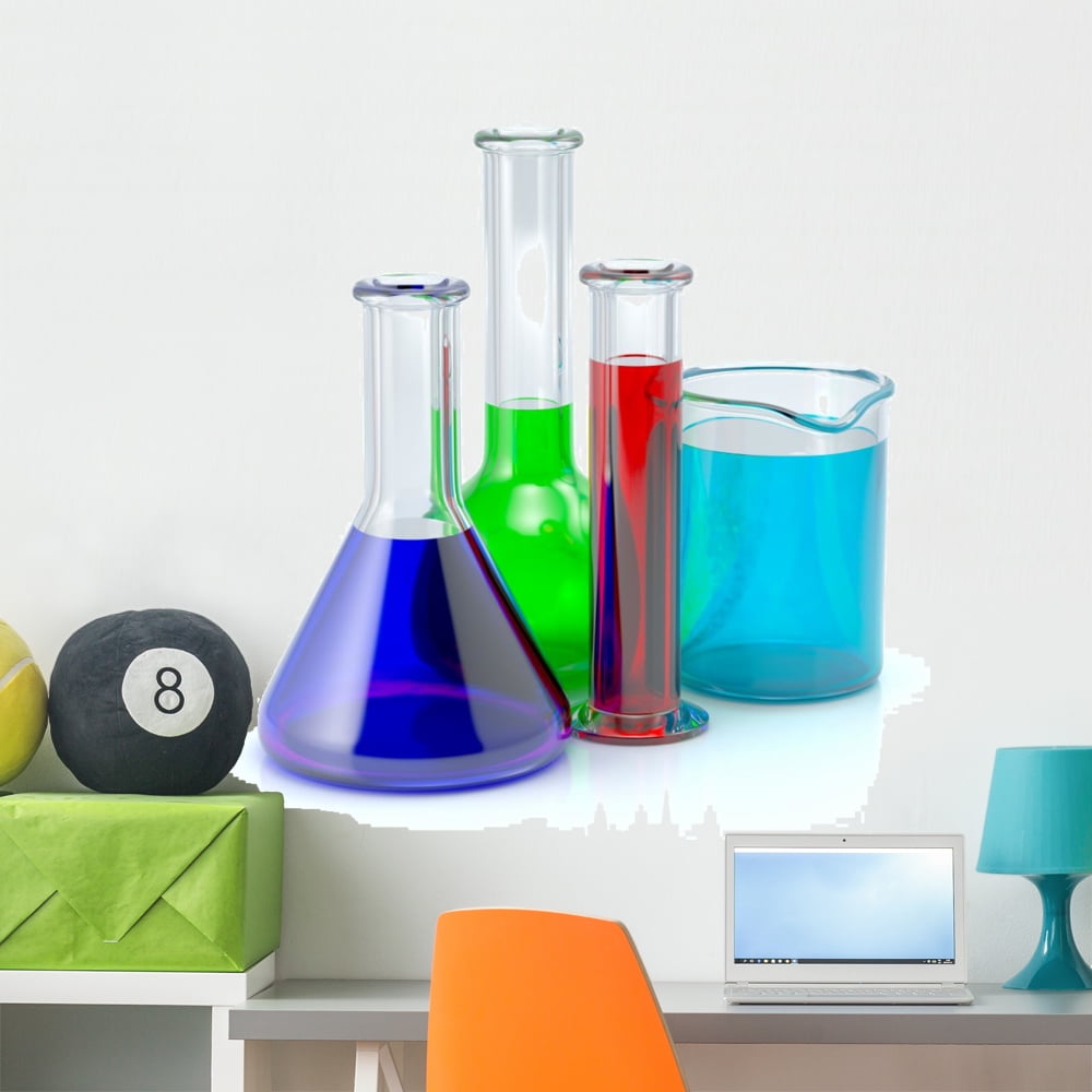 Chemical Test-tubes Laboratory Glassware Wall Mural by Wallmonkeys Peel ...