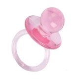 Large Acrylic Baby Pacifiers Baby Shower Favor Pink Yellow Blue Clear ...