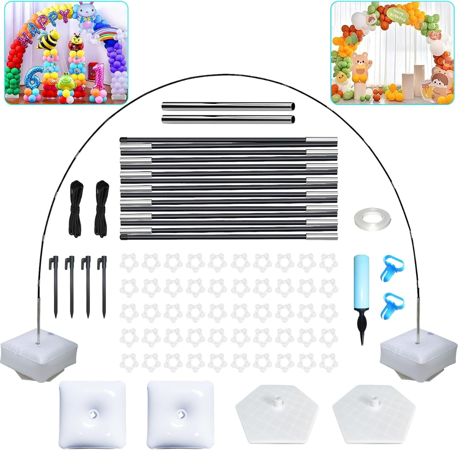 shiyou-Balloon Arch Stand Kit, 10FT Wide & 9FT Height Adjustable ...