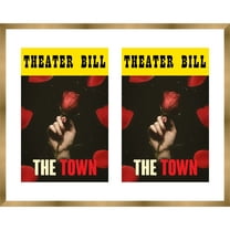 11x14 Gold Playbill Frame with White Mat with 2 Openings to Display 2 ...