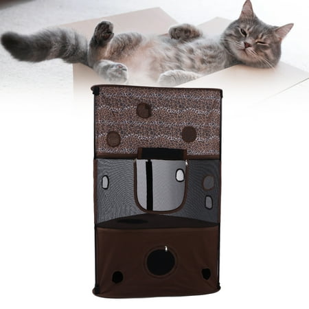 Fdit Foldable Cat Hideaway,Triangular Cat Climbing Tent Collapsible Cat ...