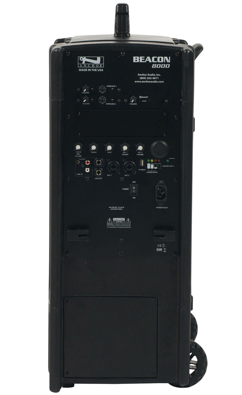 Anchor Audio Beacon Line Array Speaker with Two Wireless Receivers, BEA ...