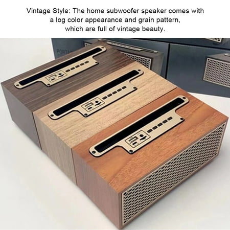 Wood Grain Speakers Wireless Office Subwoofer Bluetooth-compatible AUX ...