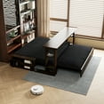 3-In-1 Convertible Sofa Bed with Hidden Office Desk, Pull Out Sleeper ...