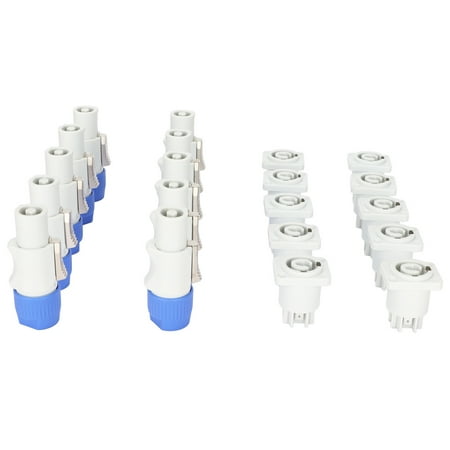 3 Pin Male And Female Head Connectors, Gray Speaker Power Connector ...