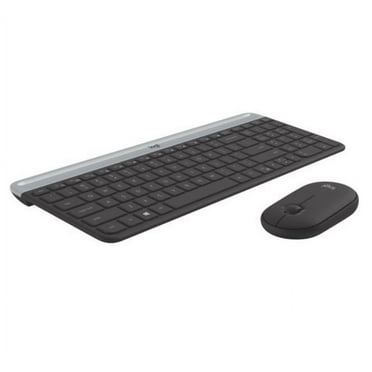 Logitech Slim Wireless Keyboard & Mouse - Compact, Ultra Quiet, 2.4 GHz ...