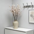 Artificial Cherry Blossom Branches 5 White Long Stem Faux Floral Decor ...