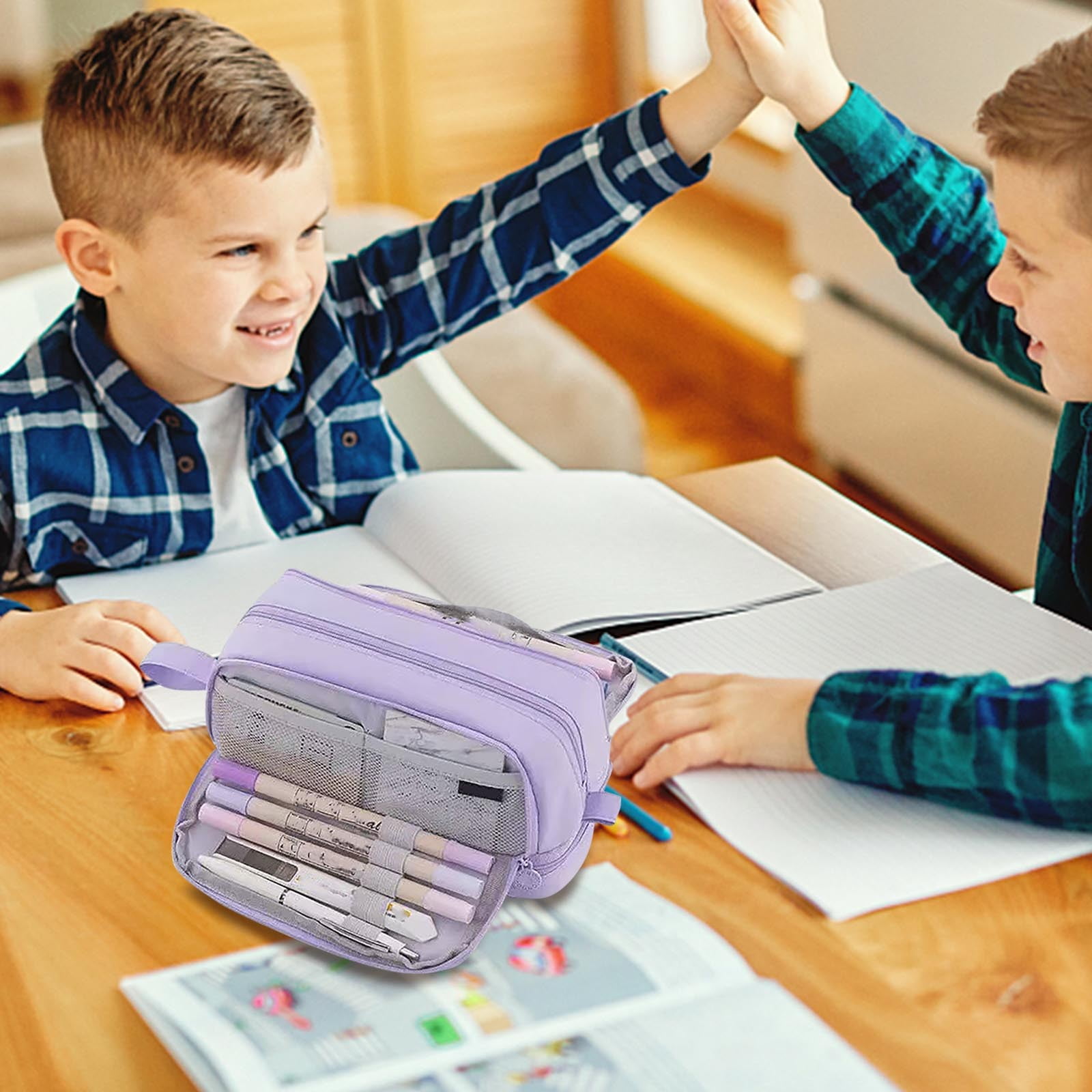 Click here for Matoen Solid Color Pencil Case Large Capacity Four... prices