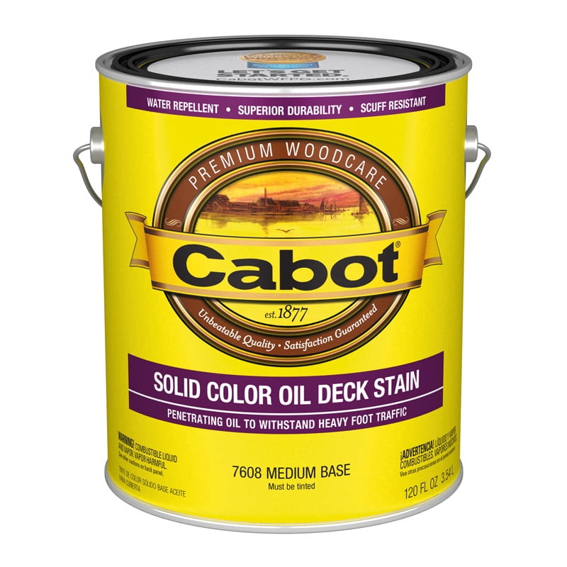 Cabot Solid Color Oil Low VOC Solid Tintable Medium Base Oil-Based ...