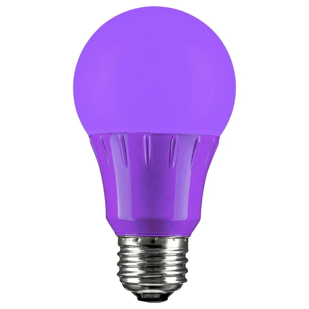 LED A Type Purple 3W Light Bulb Medium (E26) Base - Walmart.com ...