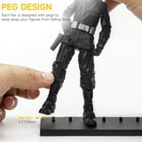 6 inch Action Figure Display Stand, 4 Tier Shelf with Pegs for MOTU/DC ...