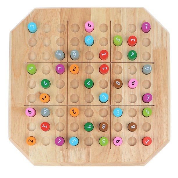 Deluxe Wooden Sudoku Puzzle with Wooden Number and Thinking Tiles for ...