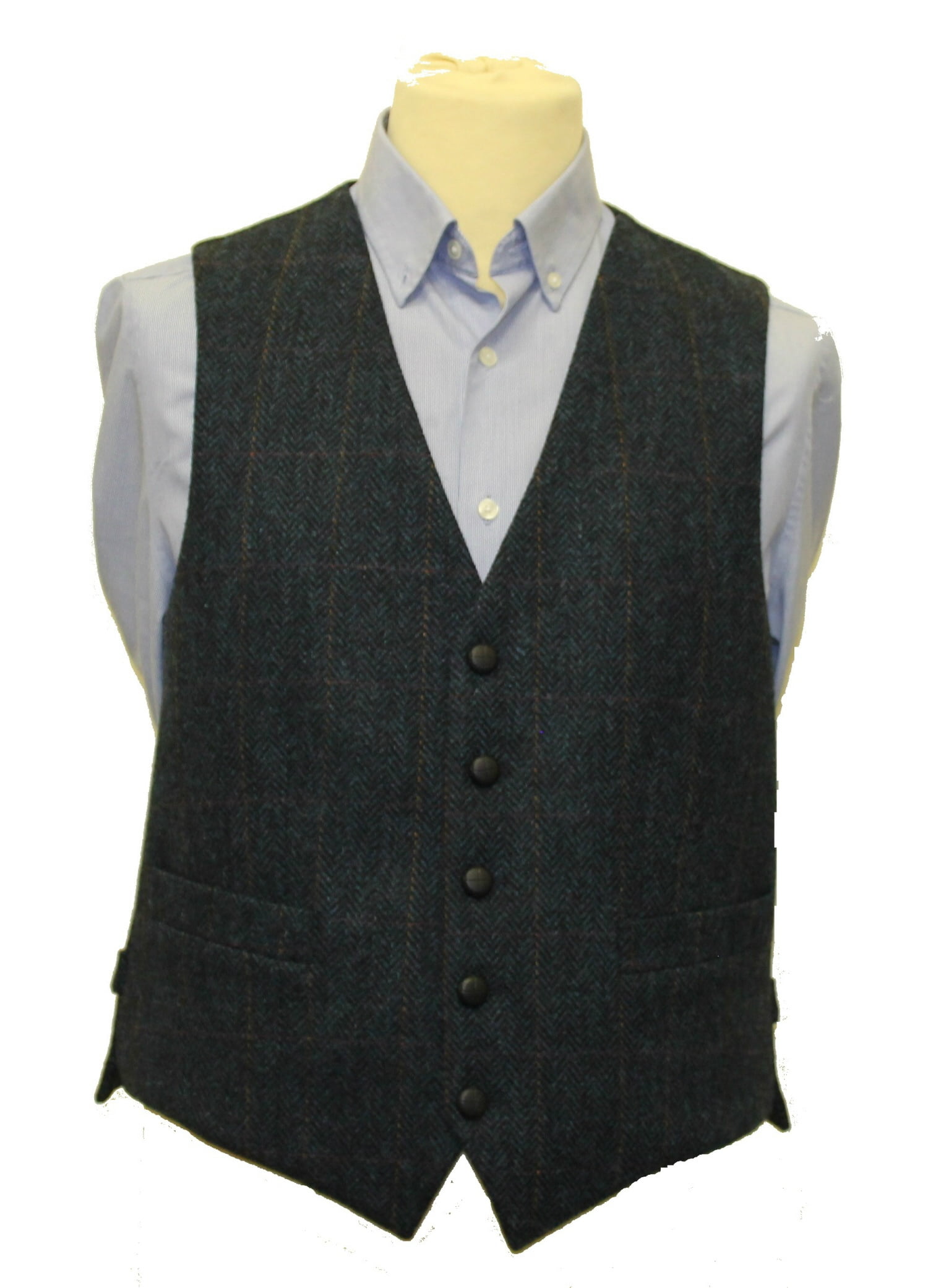 Mucros Weavers Classic Men's Tweed Vest 100% Irish Wool Waistcoat Made ...
