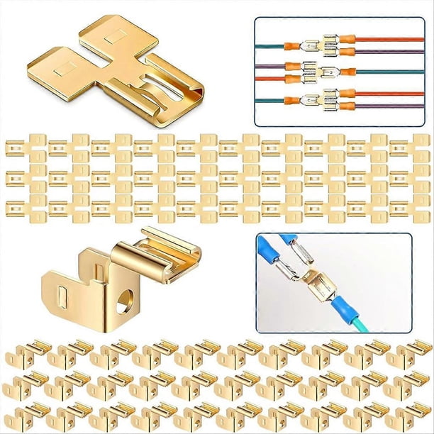 Piggyback Spade Connectors Quick Disconnect Electrical 60pcs | Walmart ...