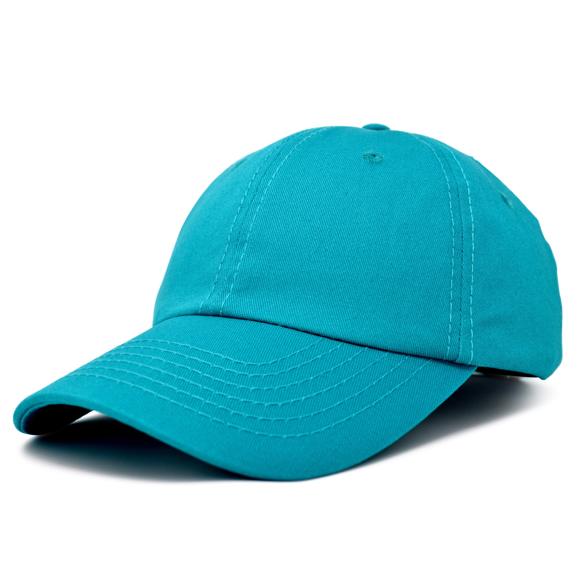 DALIX Unisex Unstructured Cotton Cap Adjustable Plain Hat in Teal ...