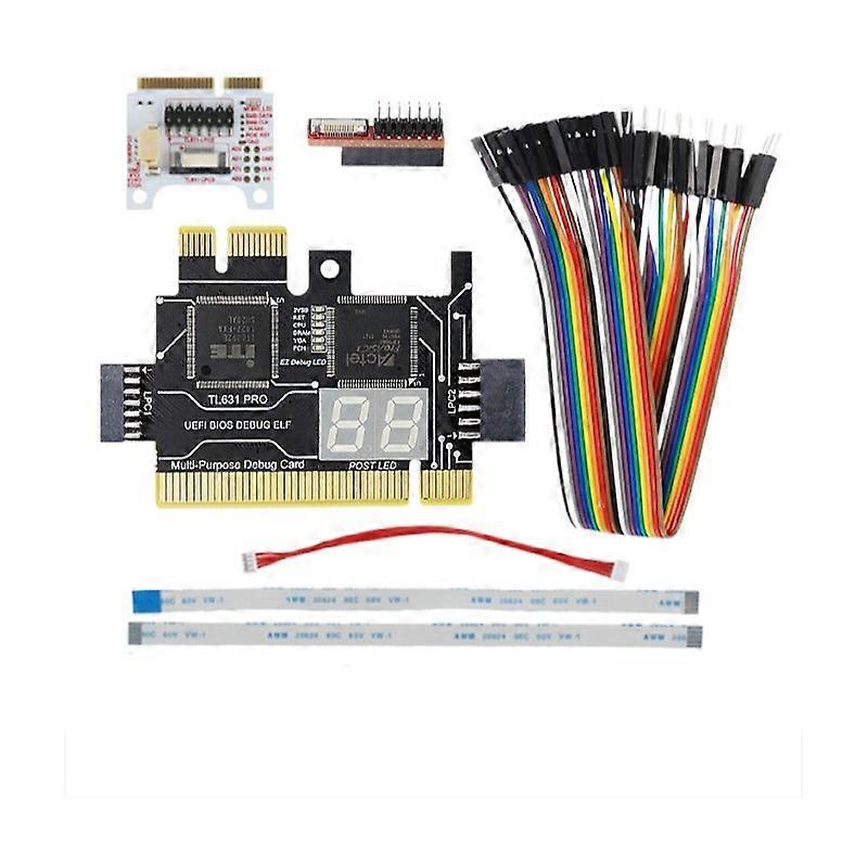 TL631 PRO Tarjeta de diagnóstico PCI universal para computadora portátil, minicomputadora PCI-E ...