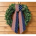 250th Anniversary Patriotic Bow Ribbon Red White Blue Star Stripe Sash ...