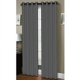 Window Elements Raphael Extra Wide Faux Linen Grommet Curtain Panel ...