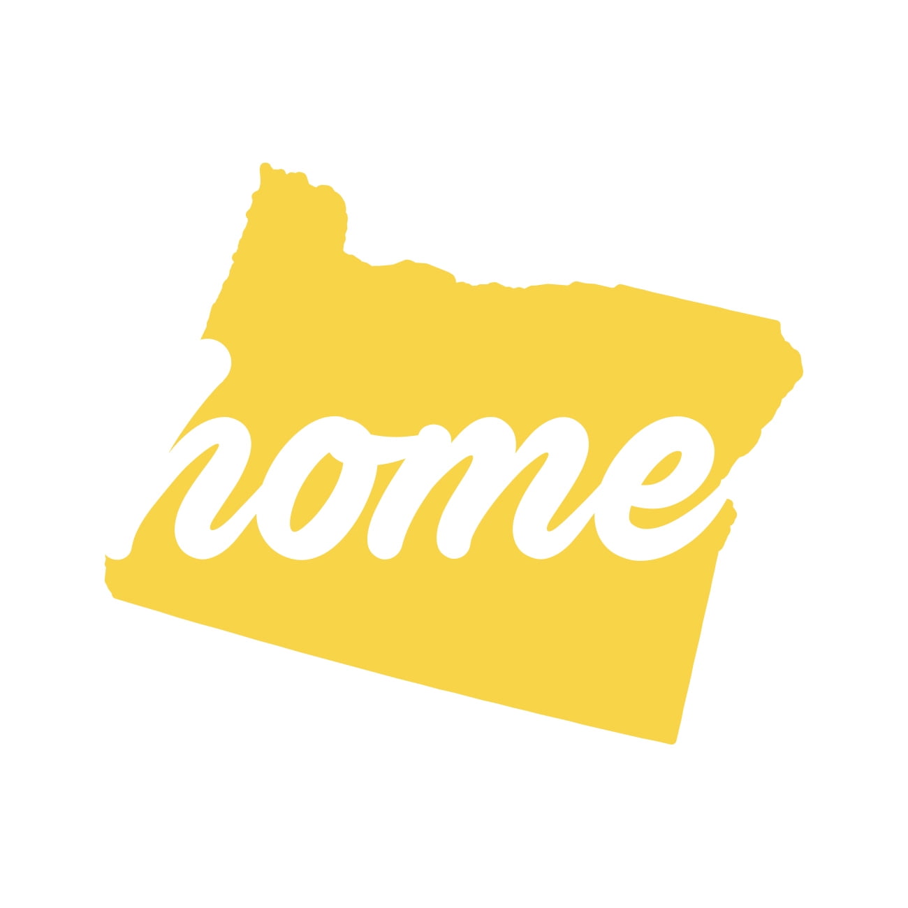Oregon Home Sticker Decal Die Cut - Self Adhesive Vinyl - Weatherproof ...