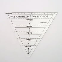 Transparent Acrylic 60 Degree Triangle Scale Ruler for Precise Sewing ...