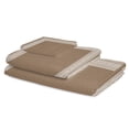 Brown Geometric Towel Set of 3, Soft Microfiber Bath Towels, Hand Towel ...