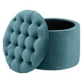 Queen Blush Velvet Storage Ottoman