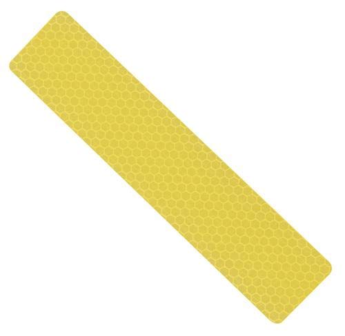 Yellow Reflective Safety Strips / Adhesive, 6 INCHES Long - Pack of 4 ...