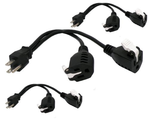 Conntek 3-06260 U.S. 3-Prong 3-Pack Power Cord Equalizer with 2 Outlets ...