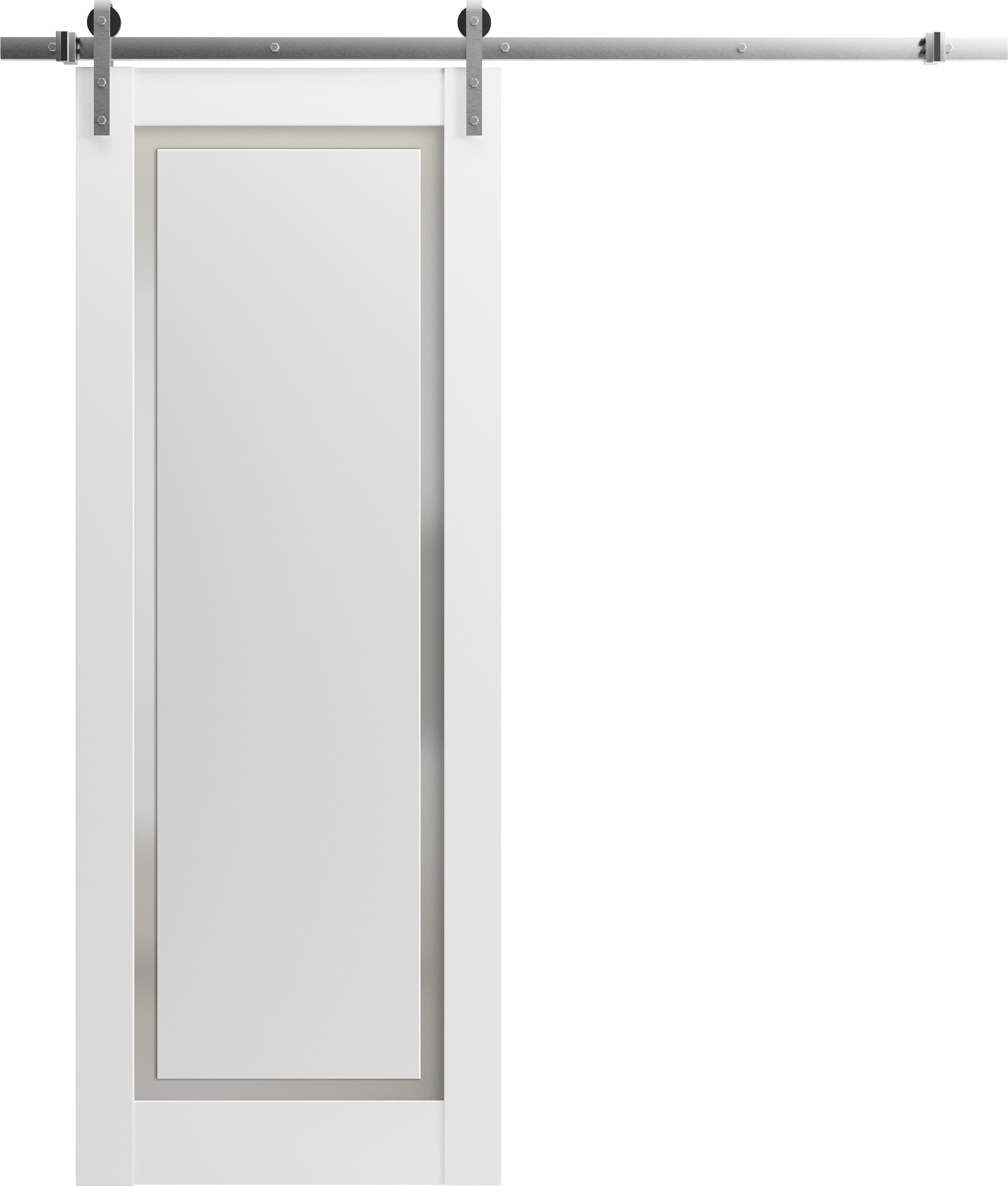Slab Barn Door Panel 42 x 96 inches | Sete 6933 Matte Black with ...