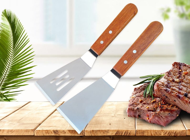 Casewin 2 Pieces Small Cookie Spatula, Stainless Steel Spatula with ...