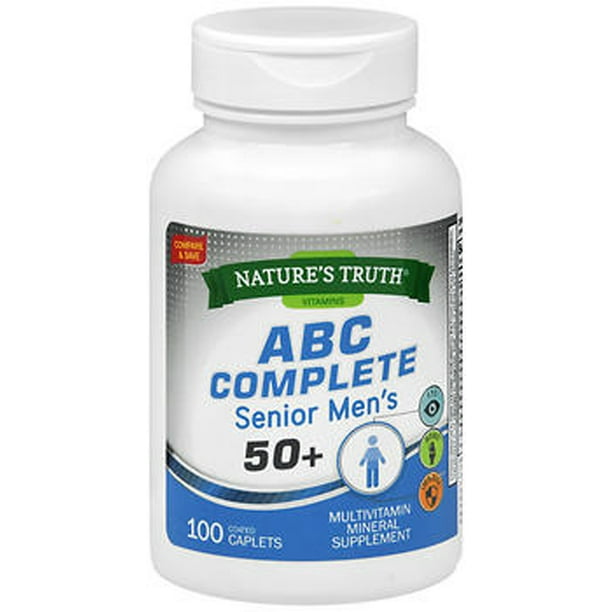 Nature's Truth ABC Complete Men's 50+ Multivitamin Caplets, 100 Count ...